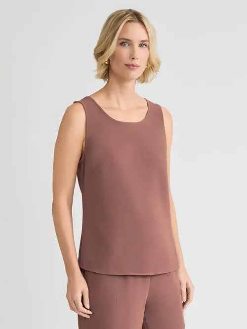 Misook Classic Crepe De Chine Tank Top