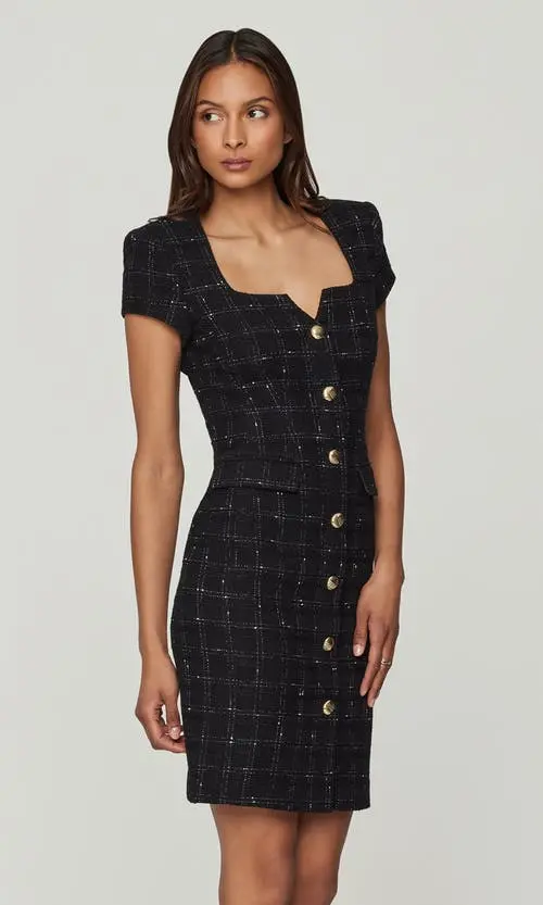 Generation Love Sierra Windowpane Tweed Dress