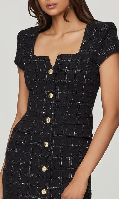 Generation Love Sierra Windowpane Tweed Dress