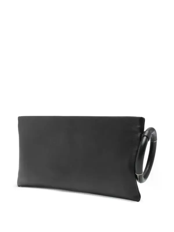 TOM FORD Leather Clutch With Ring Detail - Black