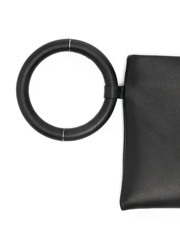 TOM FORD Leather Clutch With Ring Detail - Black