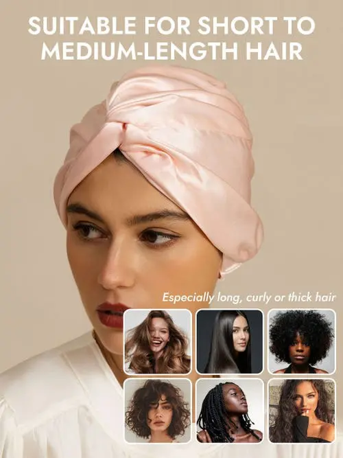 SILKSILKY 22 Momme Pure Silk Hair Wrap - Pink