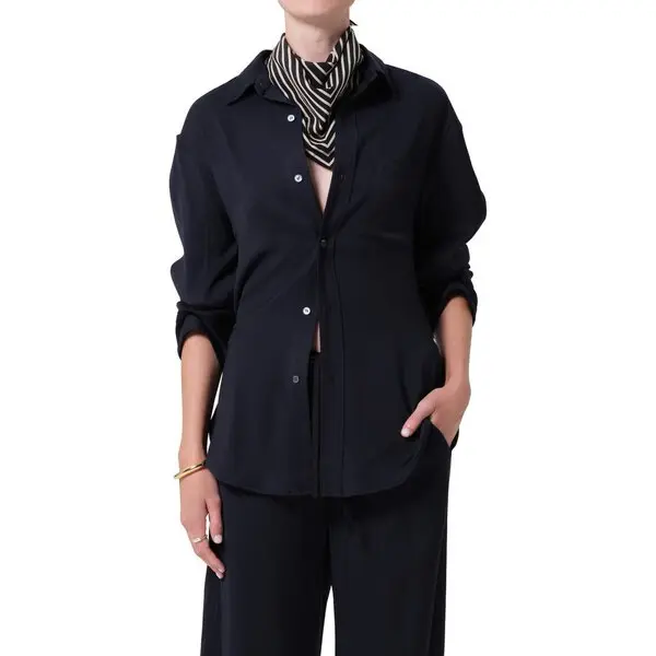 Citizens Of Humanity Kayla Oversize Button-up Shirt - Navy