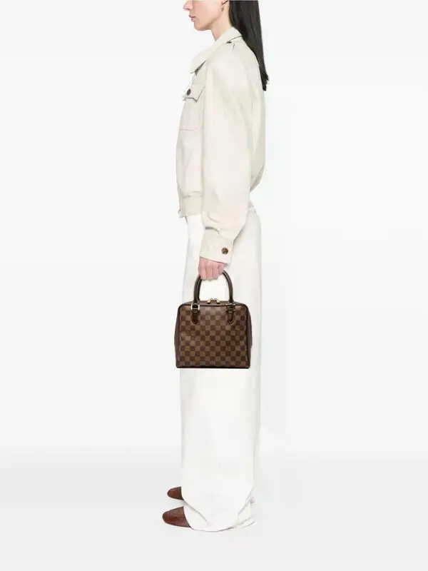 LOUIS VUITTON 2002 Damier Ebene Brera Handbag - Brown
