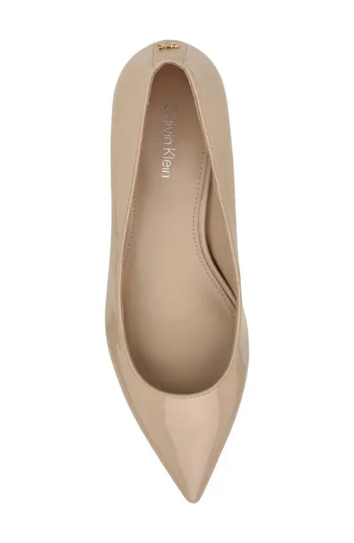 Calvin Klein Pointed Toe Pump - Taupe Patent