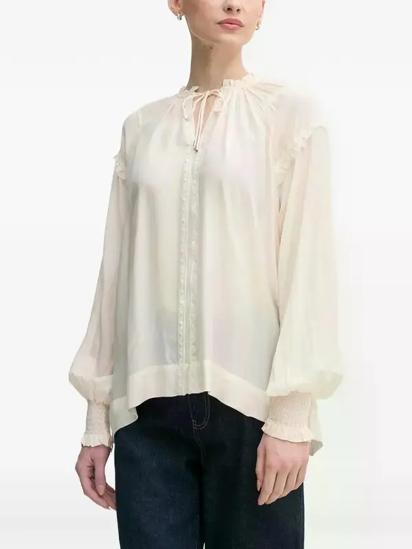 MOS MOSH Long-sleeved Blouse With Ruffled Cuffs