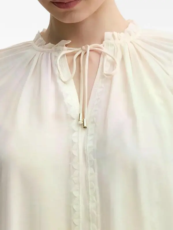 MOS MOSH Long-sleeved Blouse With Ruffled Cuffs