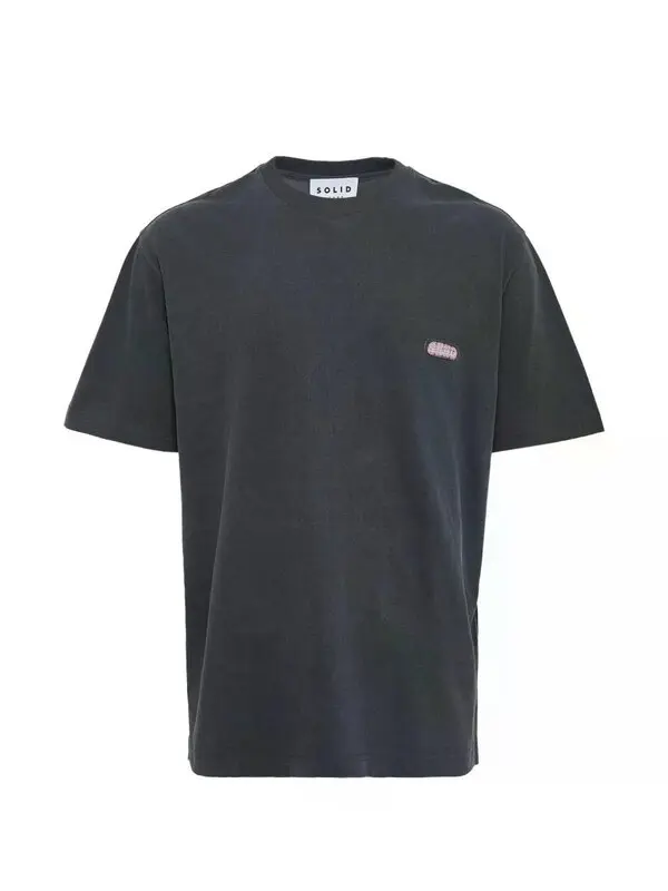 SOLID HOMME Logo-detail T-shirt