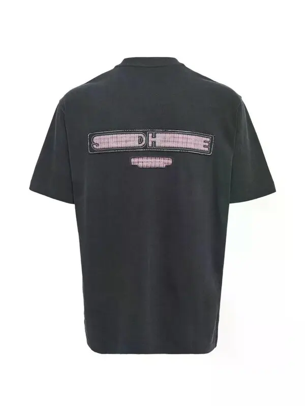 SOLID HOMME Logo-detail T-shirt