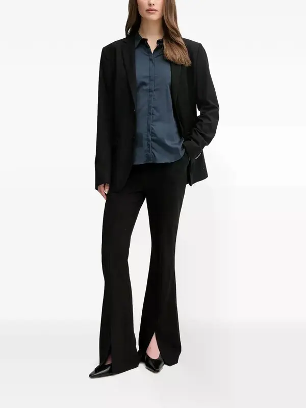 MOS MOSH Mattie Ruffled-cuff Shirt - Blue