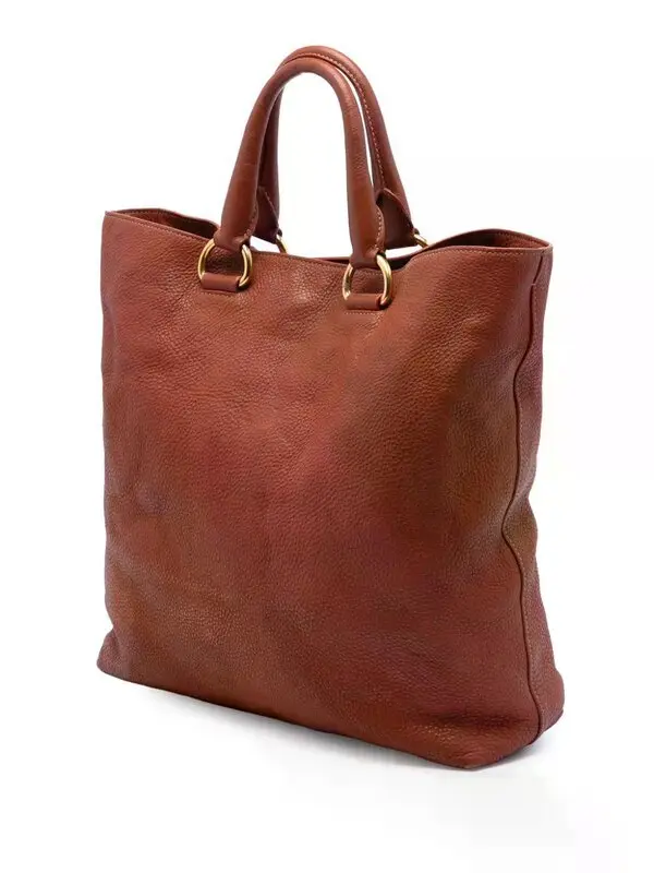 Prada Vittelo Daino Open Convertible Tote Satchel - Brown