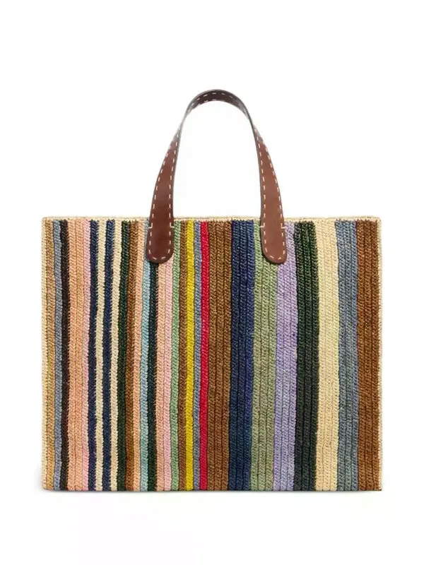 Dsquared2 Vertical Stripe Woven Tote Bag