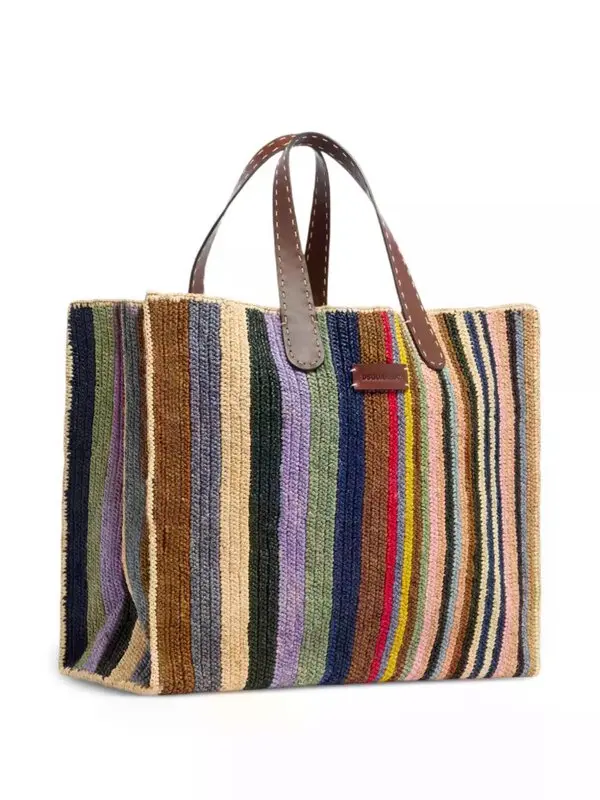 Dsquared2 Vertical Stripe Woven Tote Bag