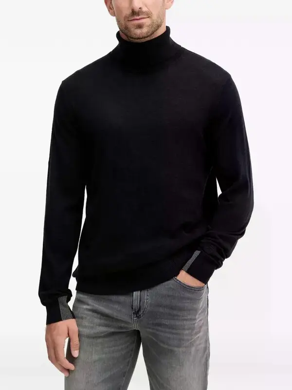 MOS MOSH Adam Roll-neck Sweater - Black