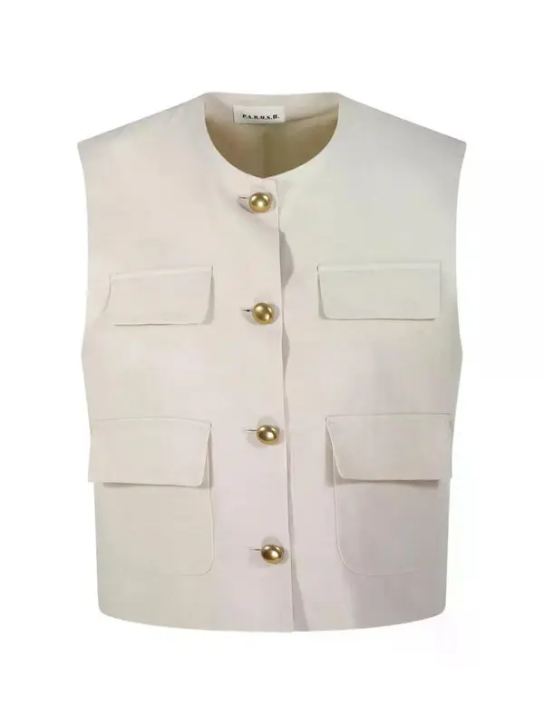 P.a.r.o.s.h Flap-pocket Waistcoat - Neutrals