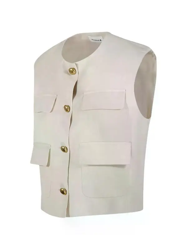 P.a.r.o.s.h Flap-pocket Waistcoat - Neutrals