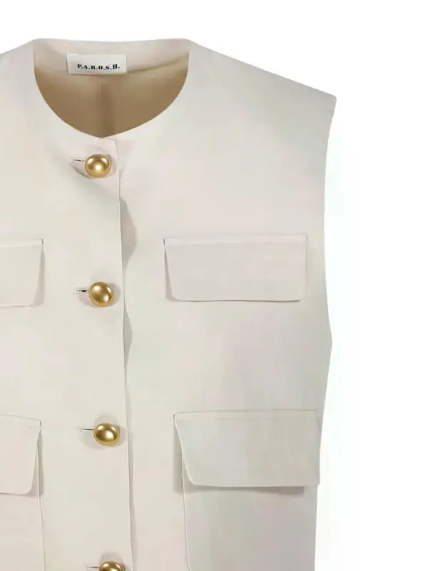 P.a.r.o.s.h Flap-pocket Waistcoat - Neutrals