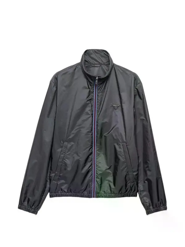 Prada Re-nylon Jacket With Contrasting Details - Grey