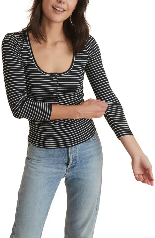 Marine Layer Stripe Ribbed Henley