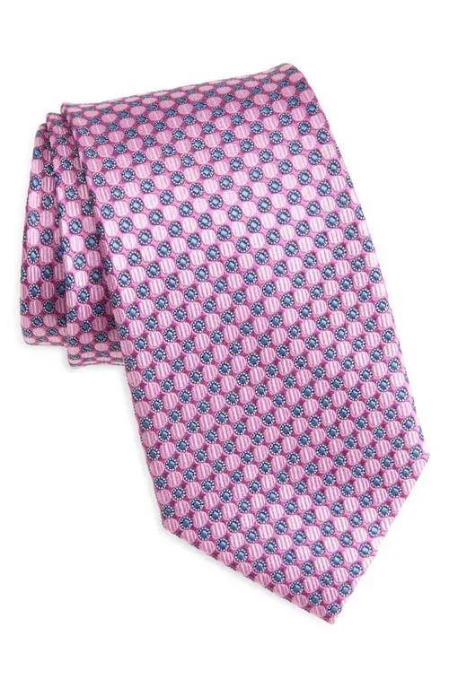 Nordstrom Neat Medallion Silk Neck Tie - Pink