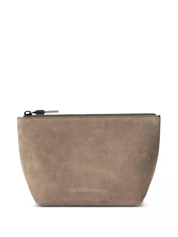 Brunello Cucinelli Suede Pouch - Grey