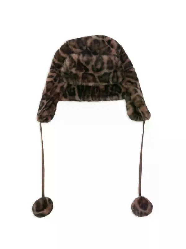 GOTHA Leopard-pattern Beanie - Brown