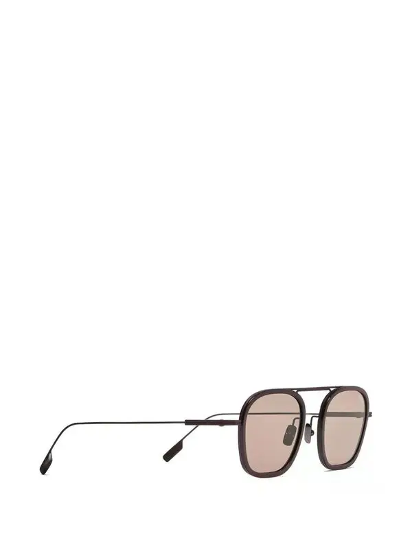 Zegna Browline-frame Sunglasses - Brown