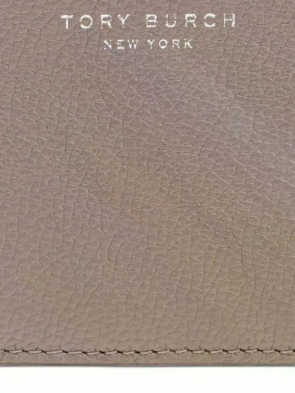 Tory Burch Zip Leather Cardholder - Neutrals