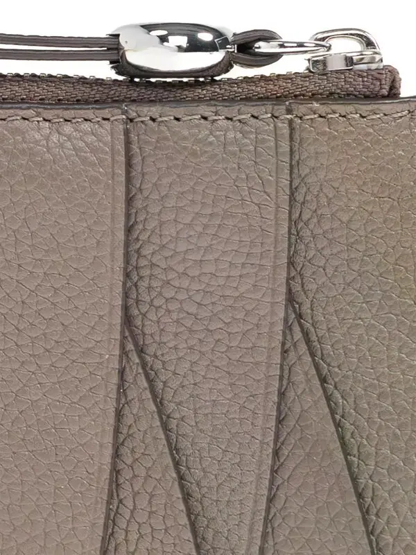 Tory Burch Zip Leather Cardholder - Neutrals