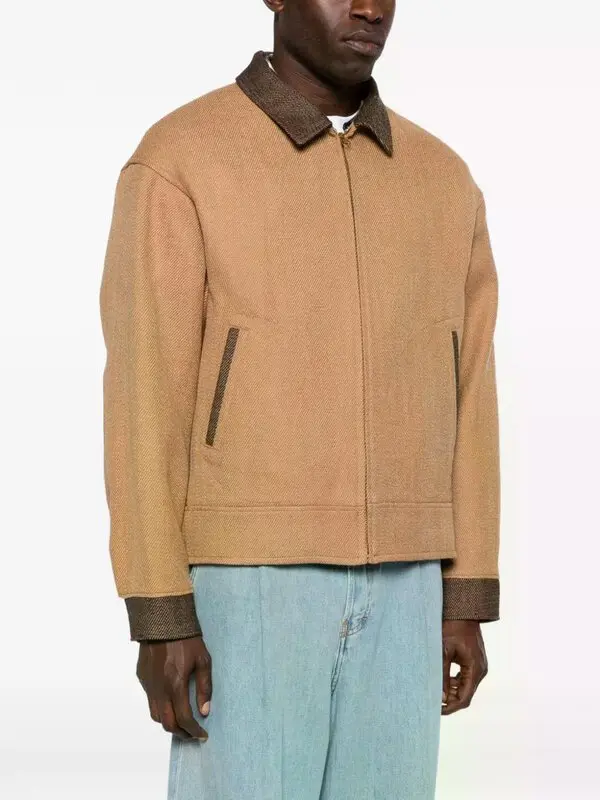 Visvim Contrast-collar Zip Jacket - Neutrals