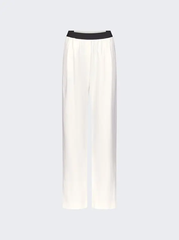 Loulou De Saison Takaroa Lds Straight Leg Pants - Ivory