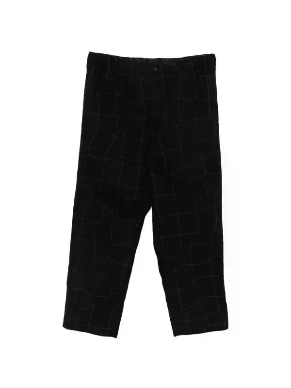 Issey Miyake Patchwork Check Trousers
