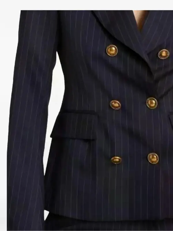 Palm Angels Pinstripe Double-breasted Blazer