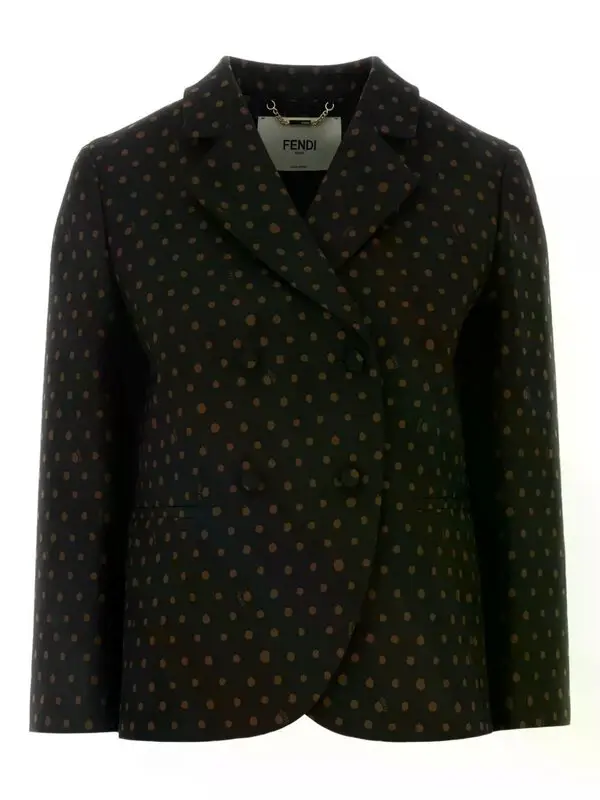 Fendi Polka-dot Double-breasted Blazer