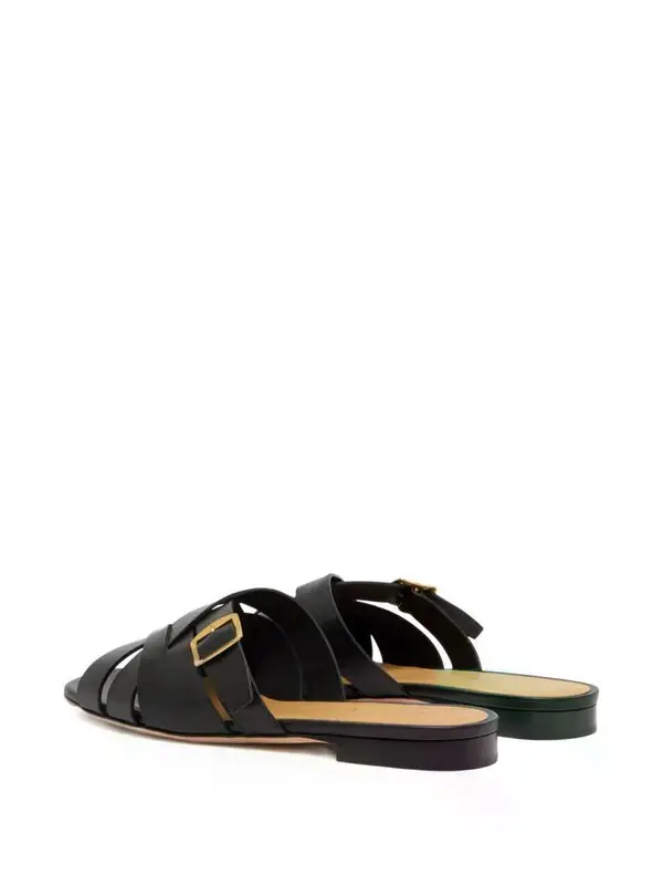 Bally Woven Buckle Leather Sandals