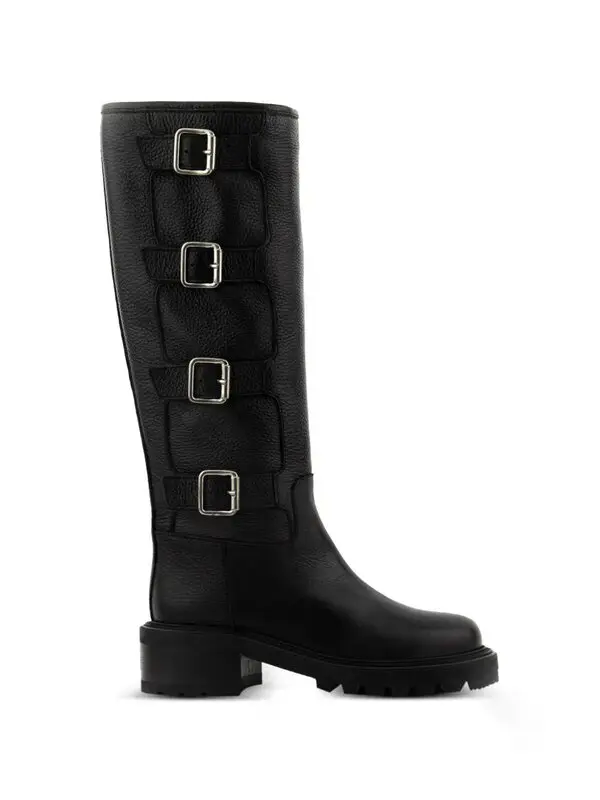 PAUL WARMER Side-buckle Biker Boots