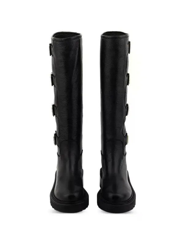PAUL WARMER Side-buckle Biker Boots