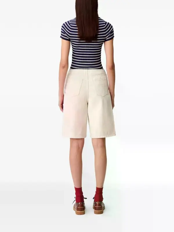 Claudie Pierlot Ecru Denim Bermuda Shorts