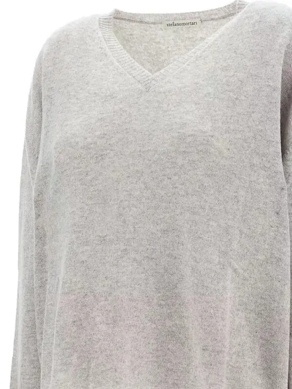 STEFANO MORTARI Ribbed V-neck Sweater