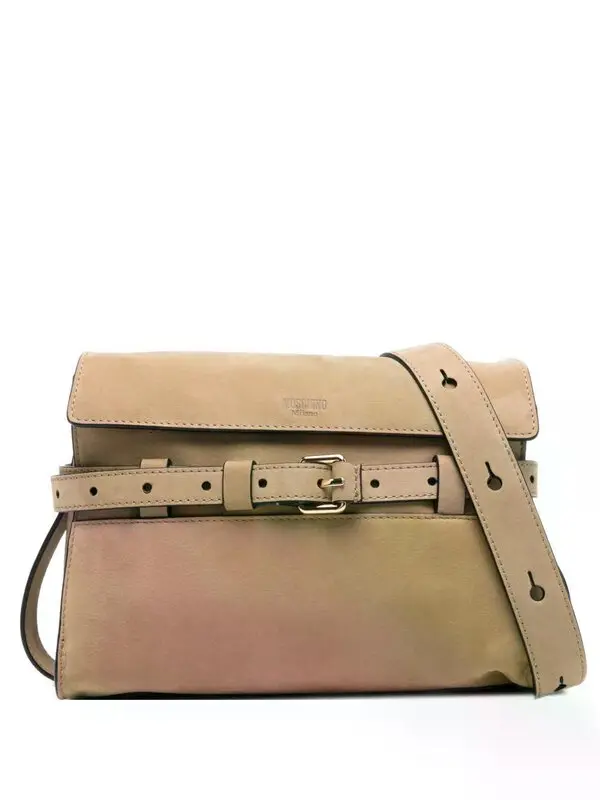 Moschino Buckled Shoulder Bag - Brown