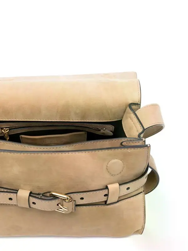 Moschino Buckled Shoulder Bag - Brown