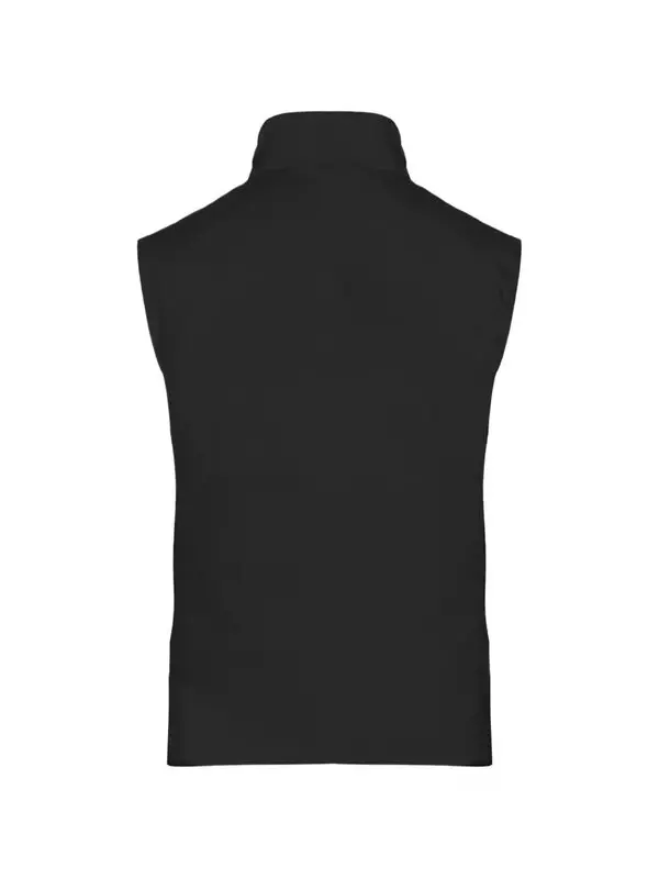 MOORER Zipped High-collar Vest - Black