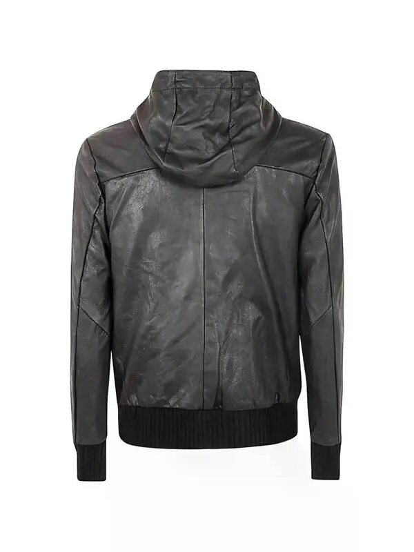 GIORGIO BRATO Hooded Leather Jacket