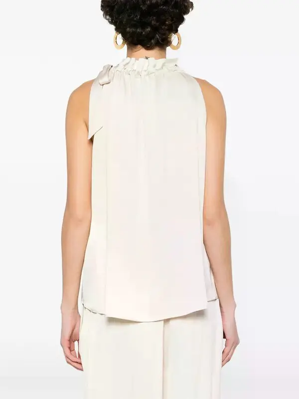 Peserico Ruffled Tie Blouse