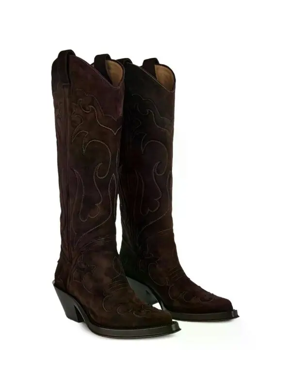 Gabriela Hearst Capitana Embroidered Boots - Brown