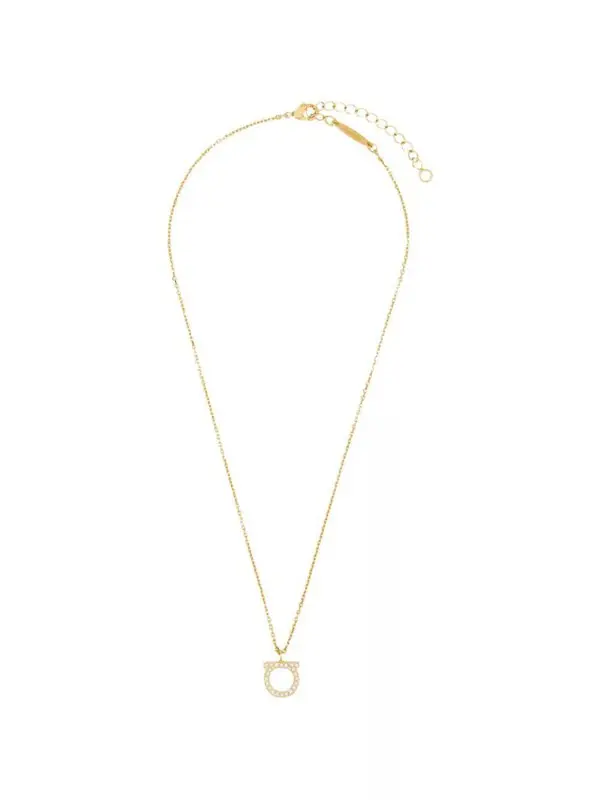 FERRAGAMO S Gancini Crystals Necklace - Gold