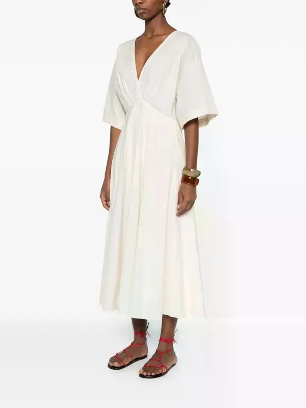 FORTE_FORTE V-neck A-line Dress