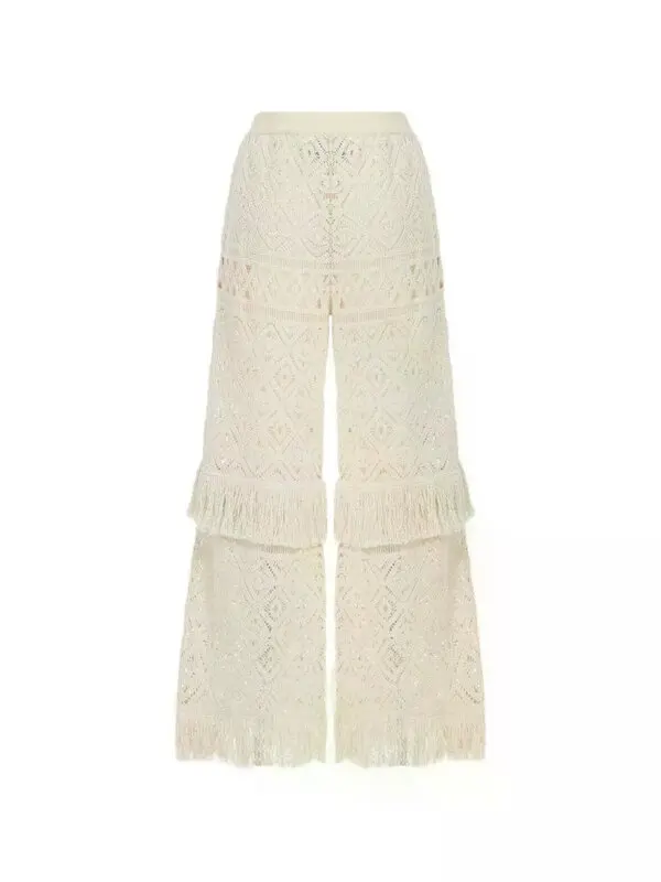 La DoubleJ Fringed Palazzo Pants