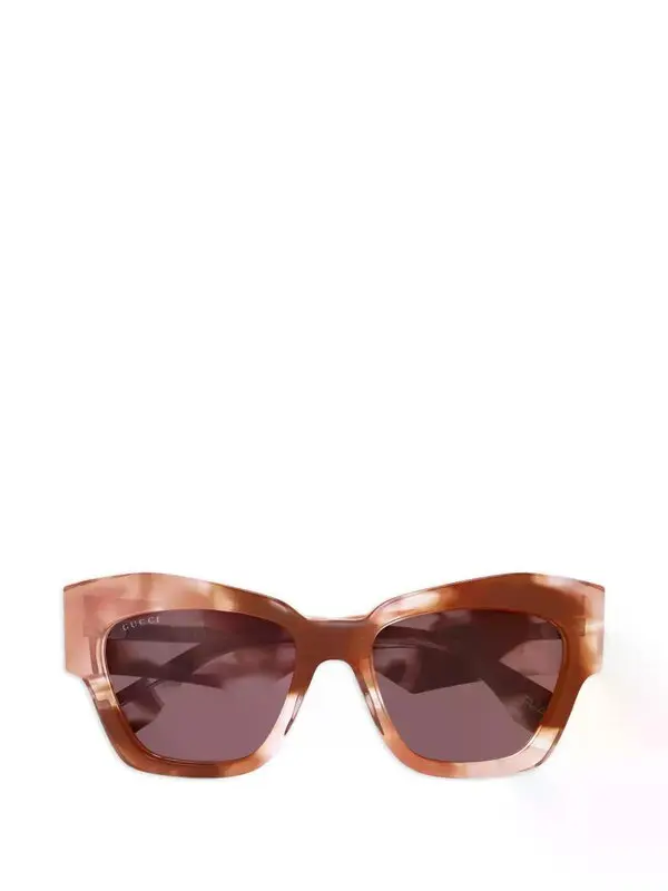 Gucci Logo-detail Sunglasses - Brown