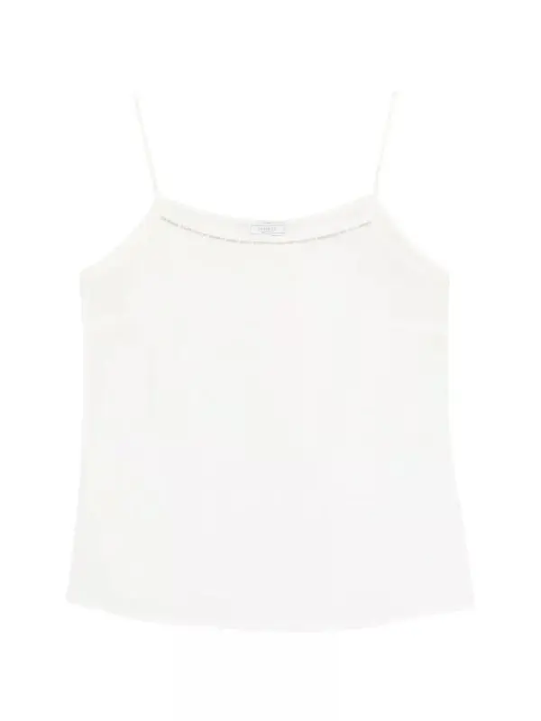 Peserico Thin Straps Tank Top - White